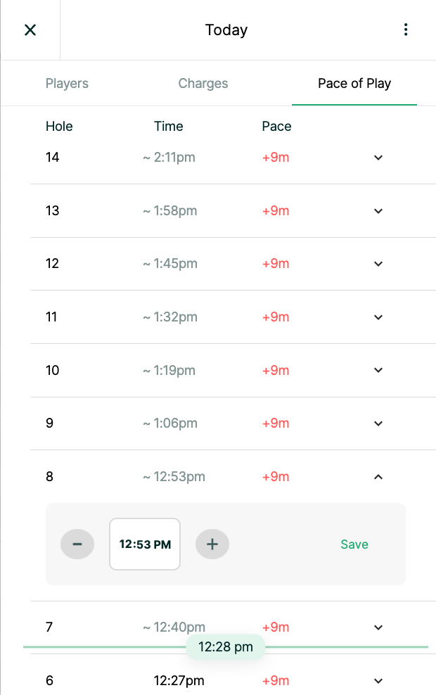 How do I adjust the pace of play for a group?